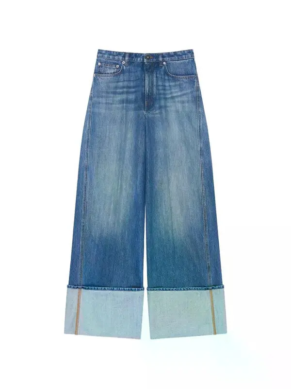 Givenchy Turn-up Cotton Jeans - Blue