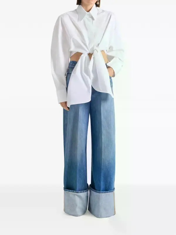 Givenchy Turn-up Cotton Jeans - Blue