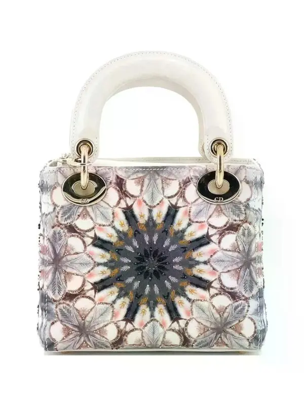 Dior Lady Embroidered Calfskin Mini Satchel - Multicolour