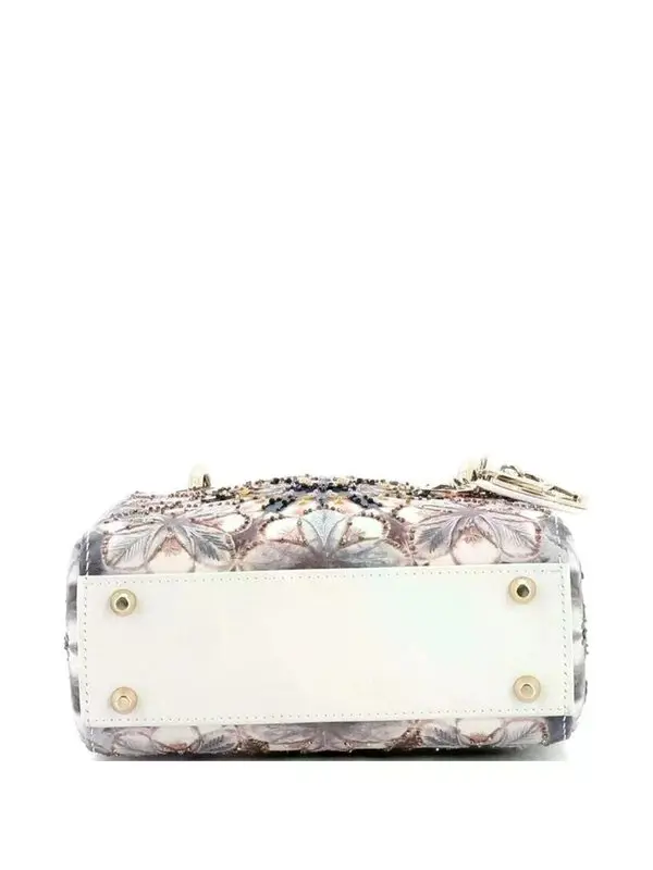 Dior Lady Embroidered Calfskin Mini Satchel - Multicolour