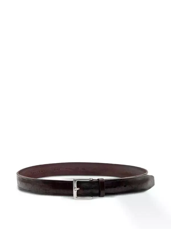 ORTIGNI Bull Soft Buckle Belt - Brown