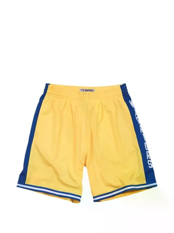 Mitchell & Ness Nba 1974-75 Golden State Warriors Track Shorts - Yellow