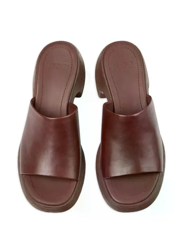 Camper Thelma Leather Sandals - Brown