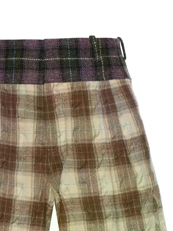 Loewe Panelled Check Shorts