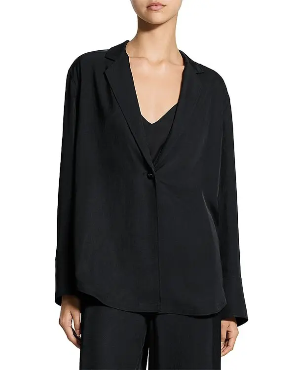 Theory Airy Washed Blazer - Black