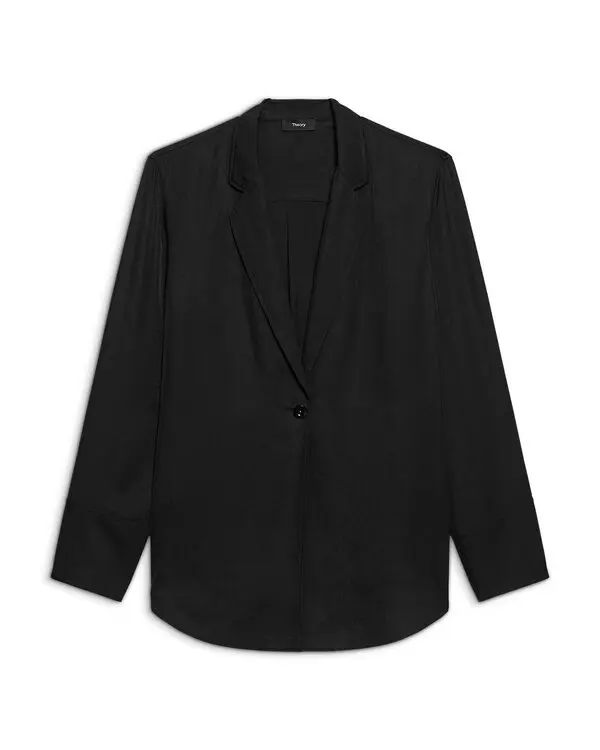 Theory Airy Washed Blazer - Black