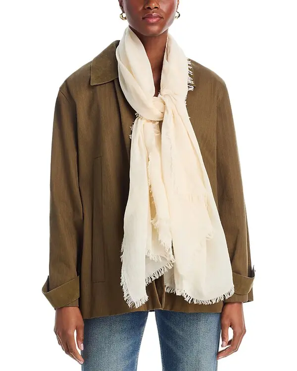 Vince Gauze Cotton Wrap - Chalk