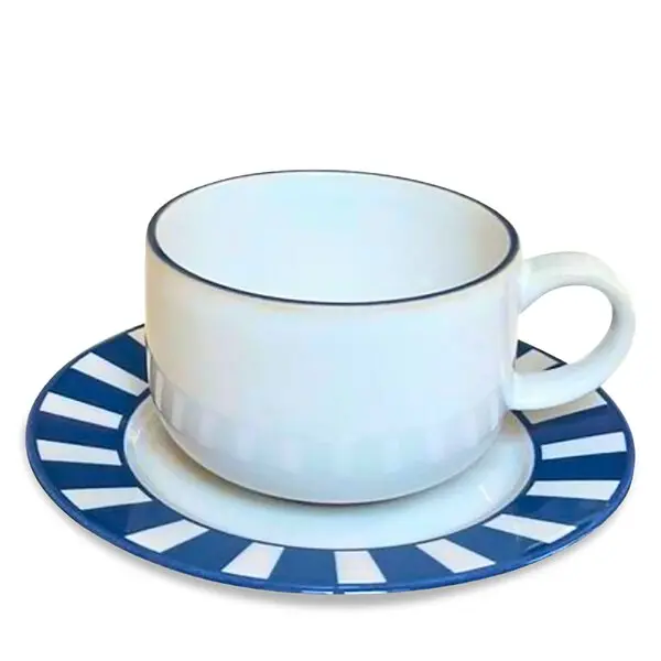 THE LINO Essentials Cup And Saucer Set Of 4 - Navy
