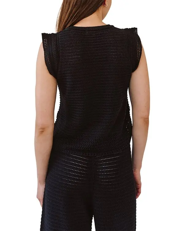 Bella Dahl V-neck Crocheted Top