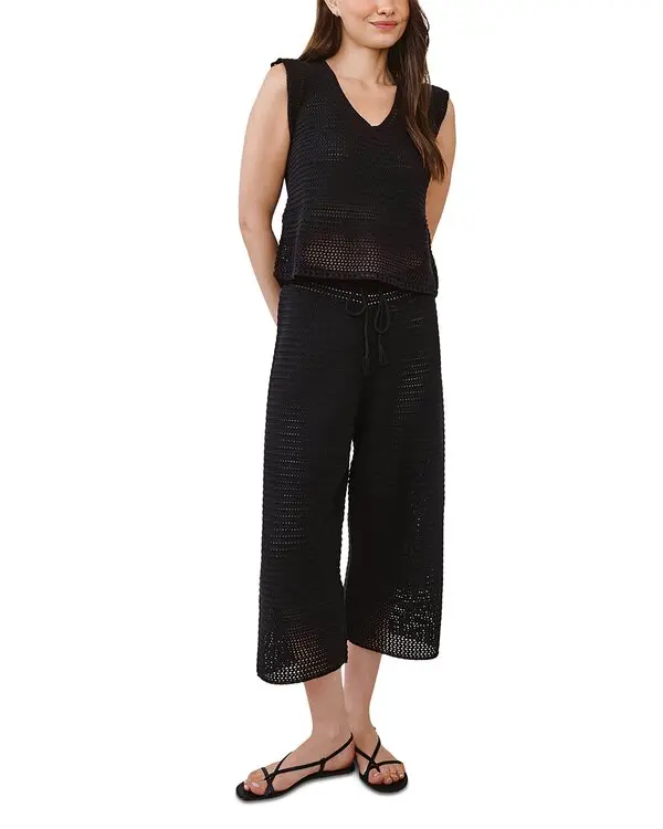 Bella Dahl Crop Wide Leg Crochet Pants