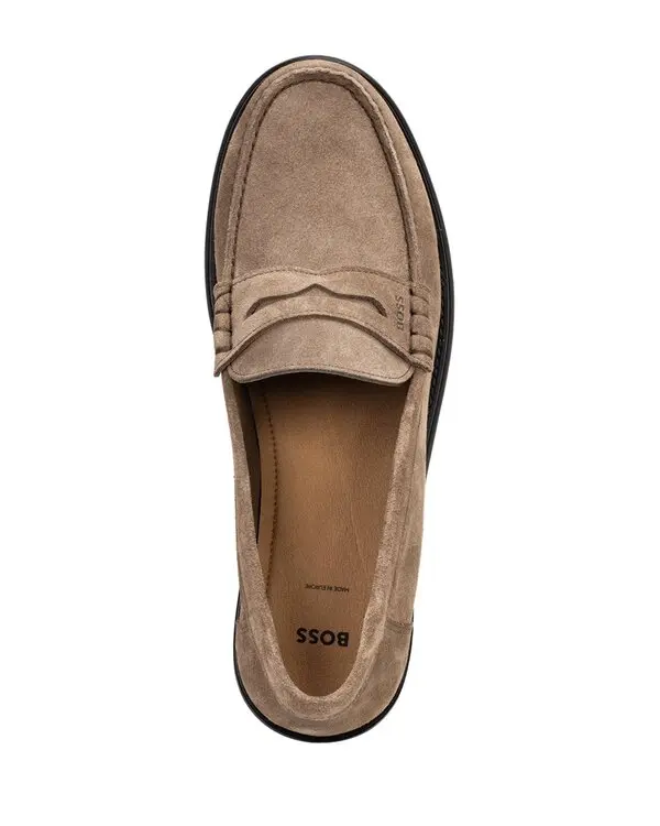 BOSS Suede Loafers - Medium Beige