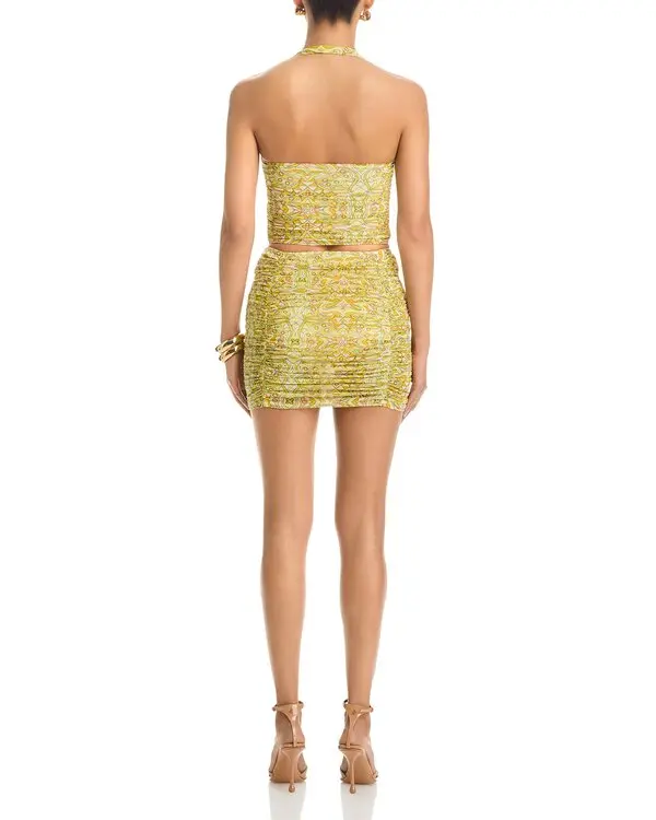 AFRM Martina Semi Sheer Mini Skirt - Sunlight Tile