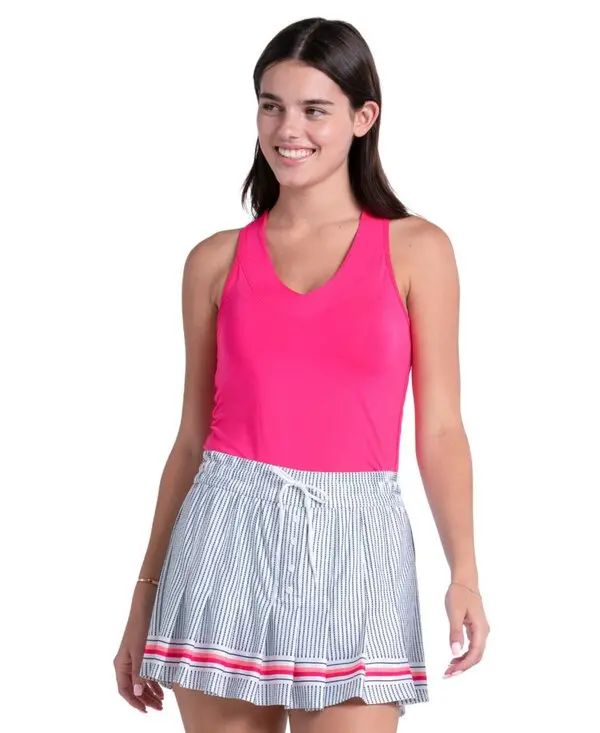 Lucky In Love Striped Performance Skirt