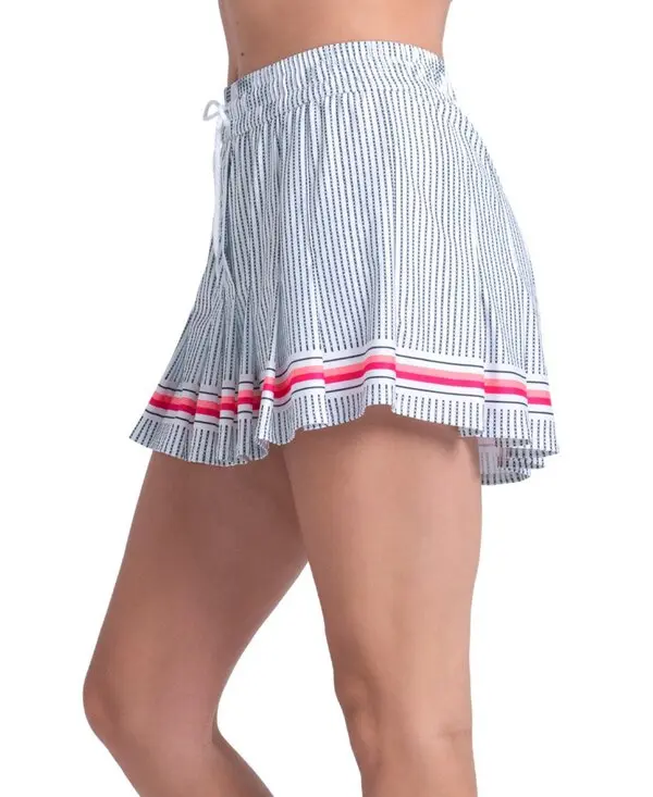 Lucky In Love Striped Performance Skirt