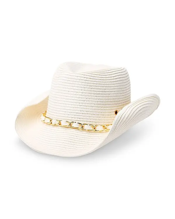 PHYSICIAN ENDORSED Bryer Straw Cowboy Hat - White