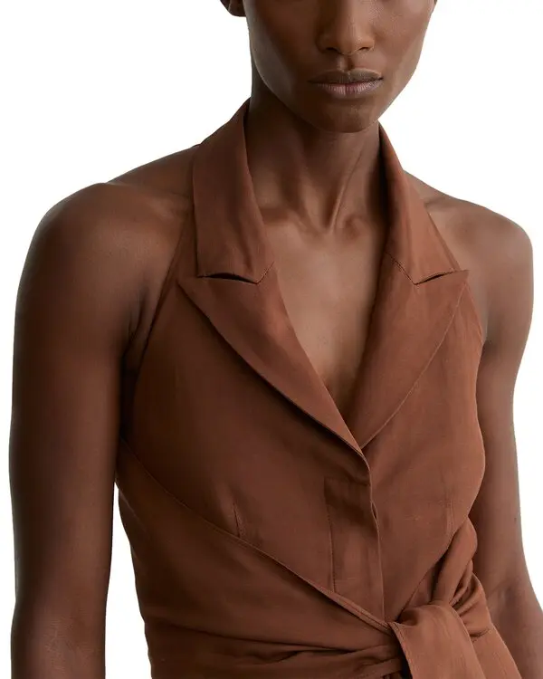 REISS Taya Jumpsuit - Rust Orange