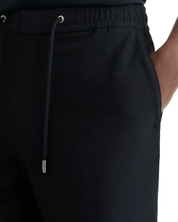 REISS Textured Drawstring Shorts - Navy