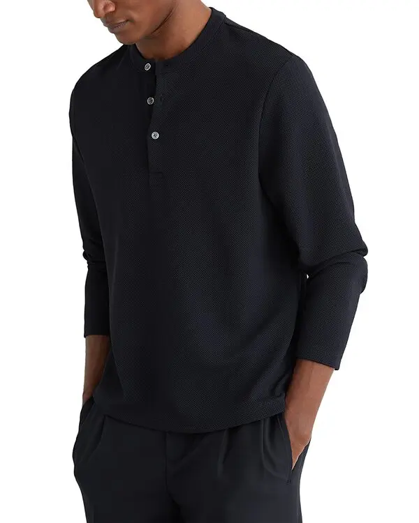 REISS Textured Henley Shirt