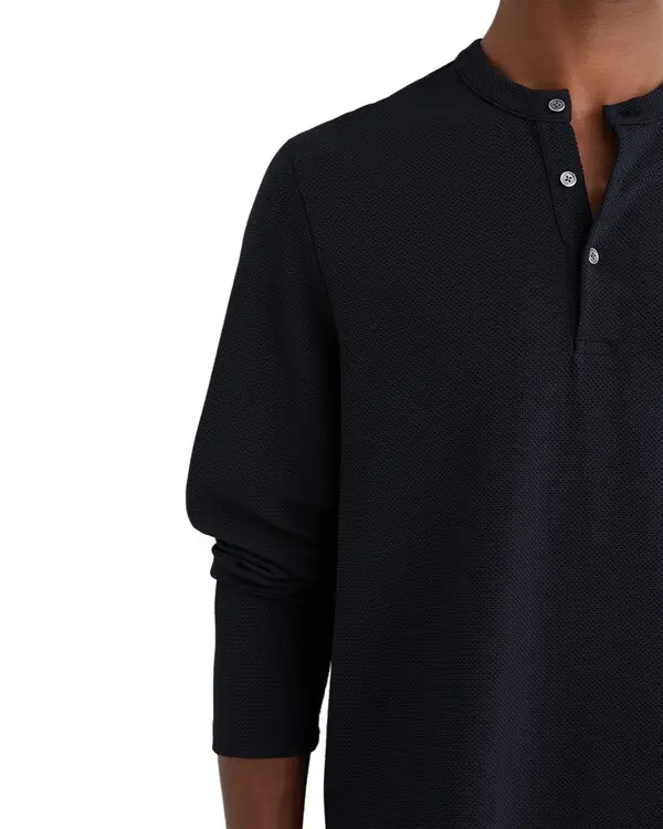 REISS Textured Henley Shirt