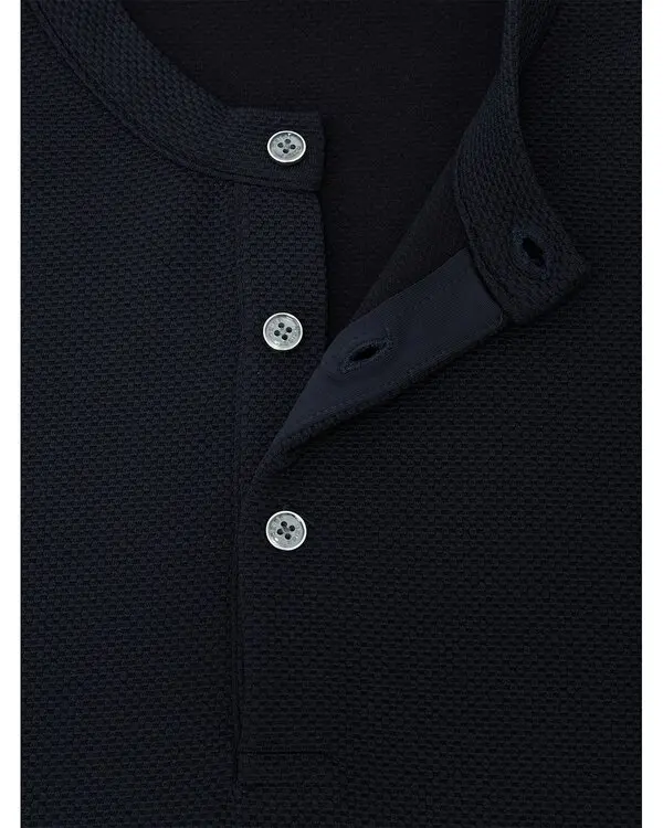 REISS Textured Henley Shirt