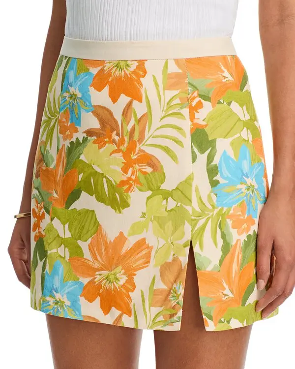 Aqua Lily Mini Skirt