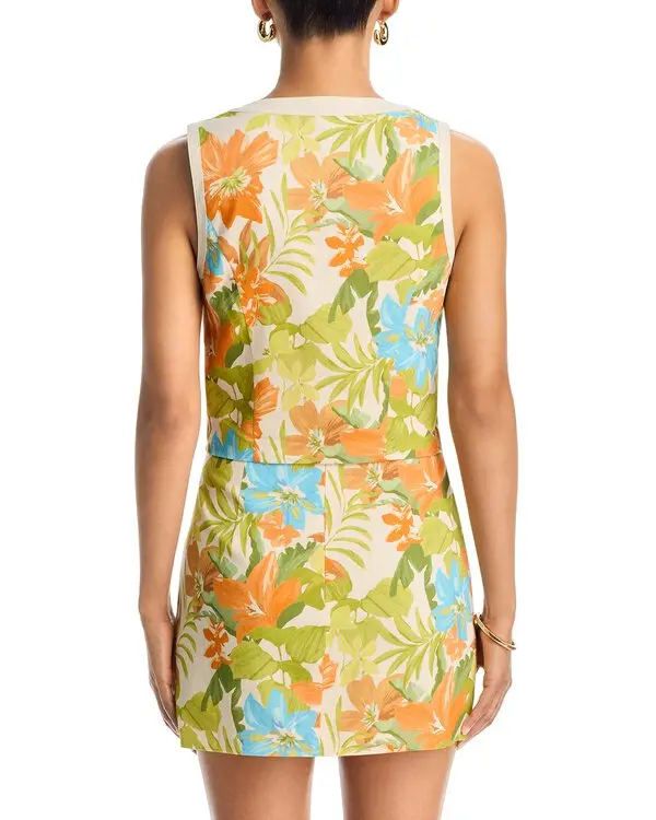 Aqua Floral Vest