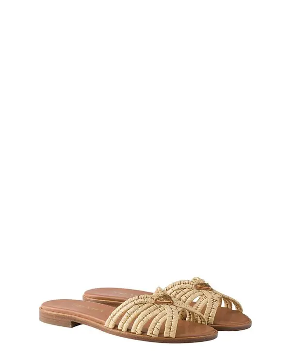 Prada Crochet Slides - Neutral