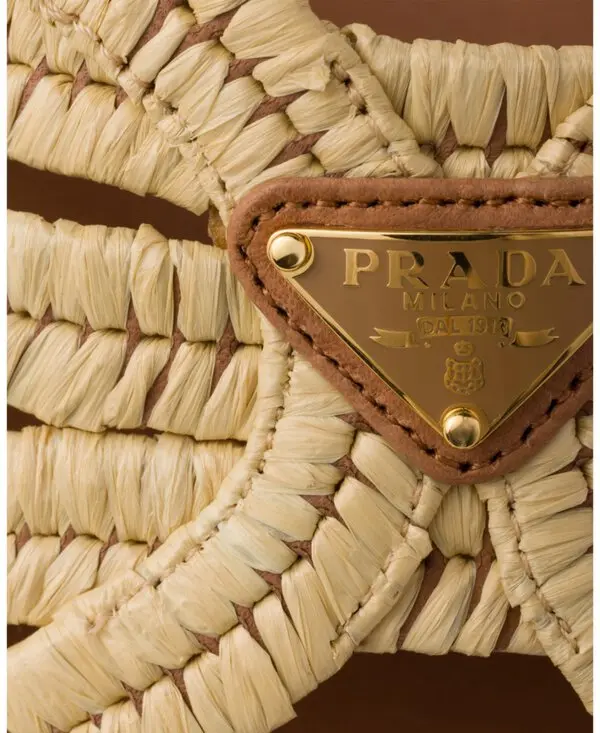 Prada Crochet Slides - Neutral