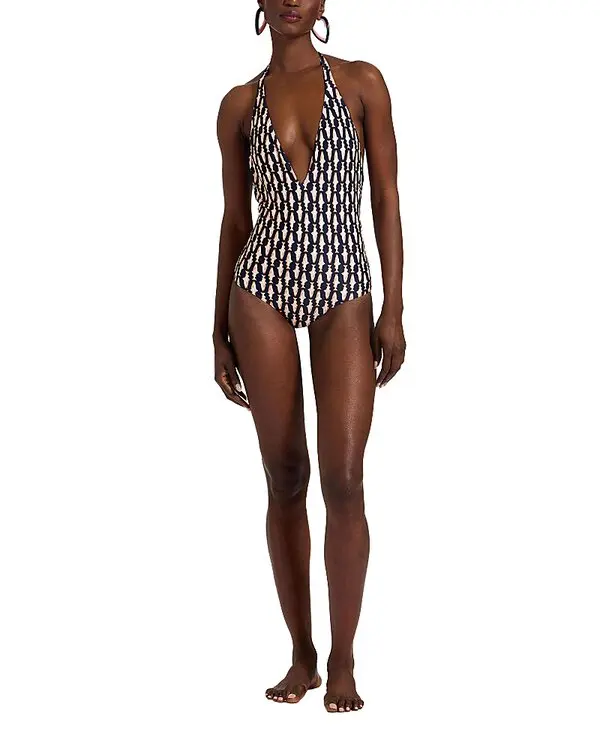 La DoubleJ One-piece Swimsuit - Pesciolini Blue