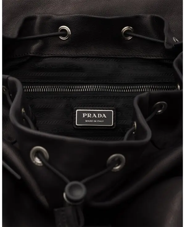Prada Leather Backpack - Black