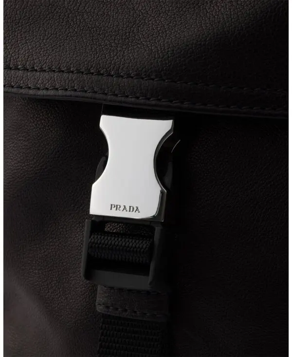 Prada Leather Backpack - Black