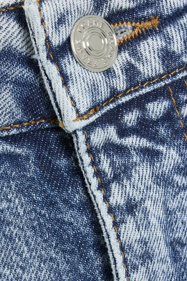 FRAME The Modern Pocket High-rise Wide-leg Jeans - Light Denim