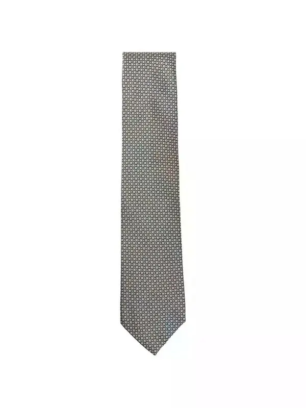 Brioni Patterned Silk Tie - Blue