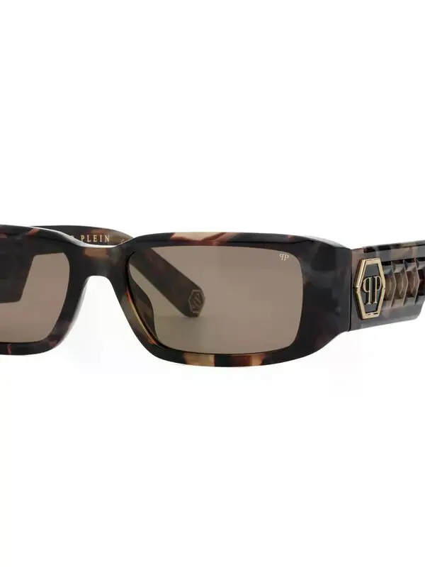 Philipp Plein Rectangle Sunglasses - Brown