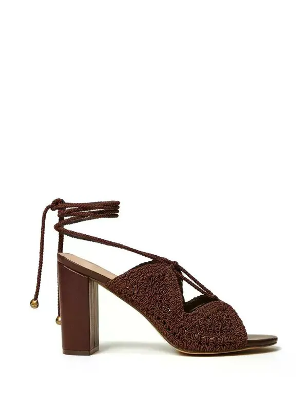TWINSET Macrame Tie Sandals