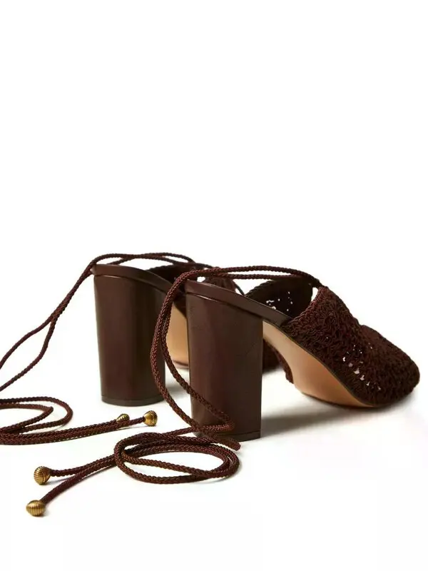 TWINSET Macrame Tie Sandals