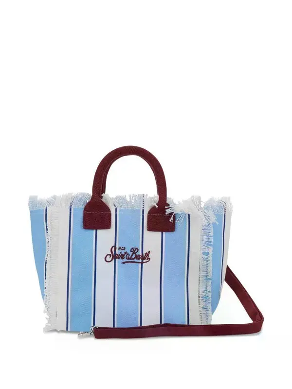 MC2 SAINT BARTH Colette Fringed Tote Bag - Blue