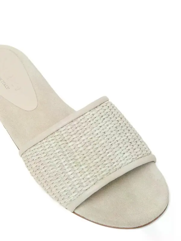 Peserico Woven Raffia Slides