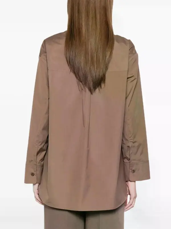 Max Mara Drawstring Pocket Shirt - Brown
