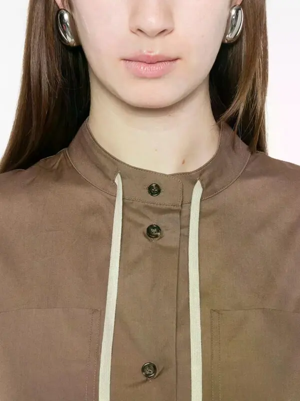 Max Mara Drawstring Pocket Shirt - Brown