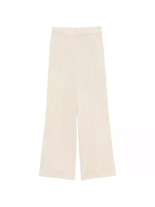 NOUVELLE SILK95FIVE Elasticated Wide Leg Trousers - Neutrals