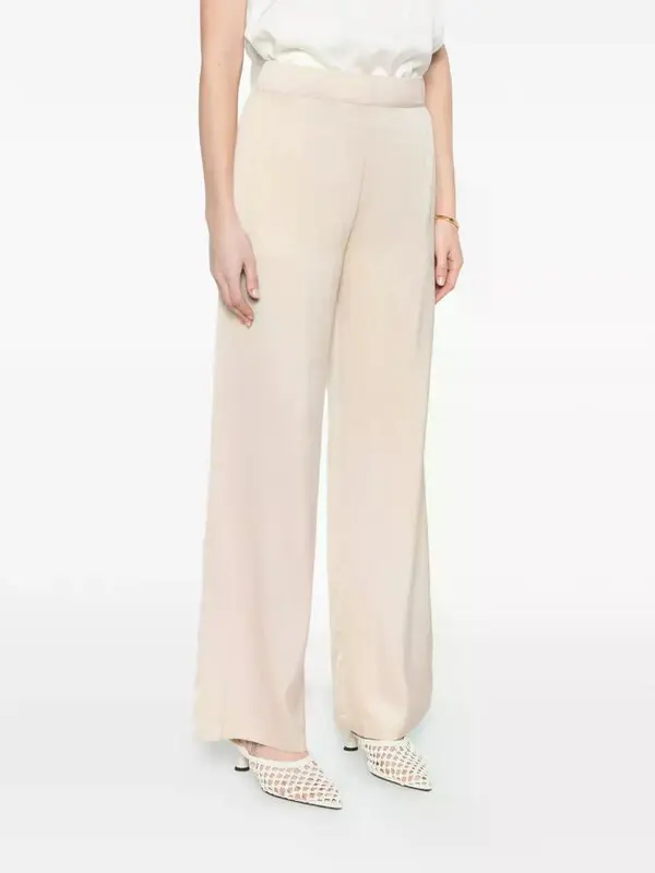 NOUVELLE SILK95FIVE Elasticated Wide Leg Trousers - Neutrals