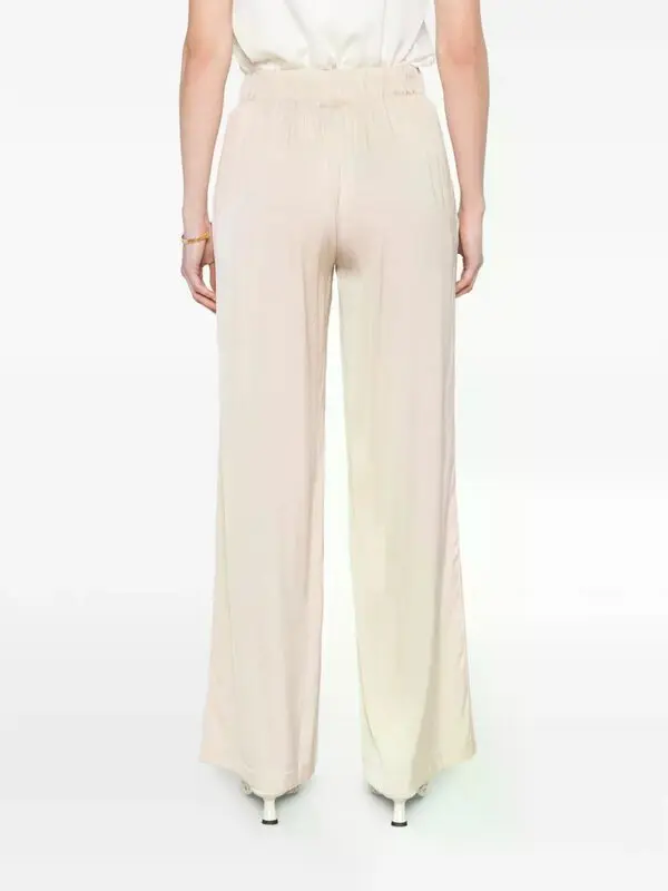 NOUVELLE SILK95FIVE Elasticated Wide Leg Trousers - Neutrals