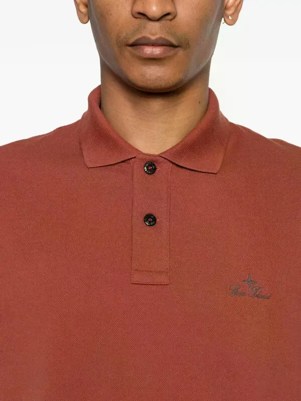 Stone Island Button Polo Shirt - Red