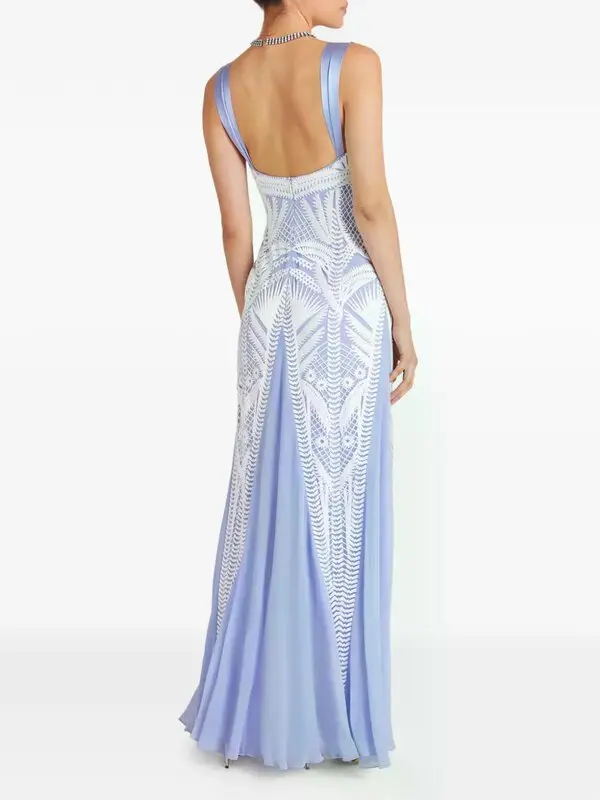 TEMPERLEY LONDON Giselle Embroidered Maxi Dress - Purple