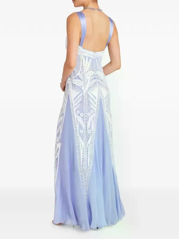 TEMPERLEY LONDON Giselle Embroidered Maxi Dress - Purple