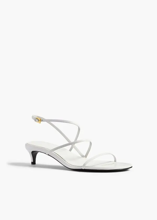 Khaite Loop Kitten Heel Sandal - Chalk