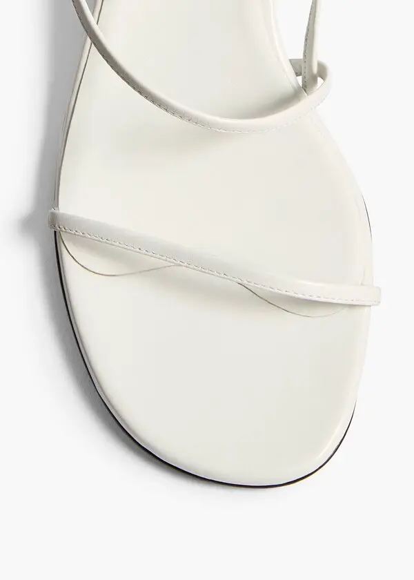 Khaite Loop Kitten Heel Sandal - Chalk