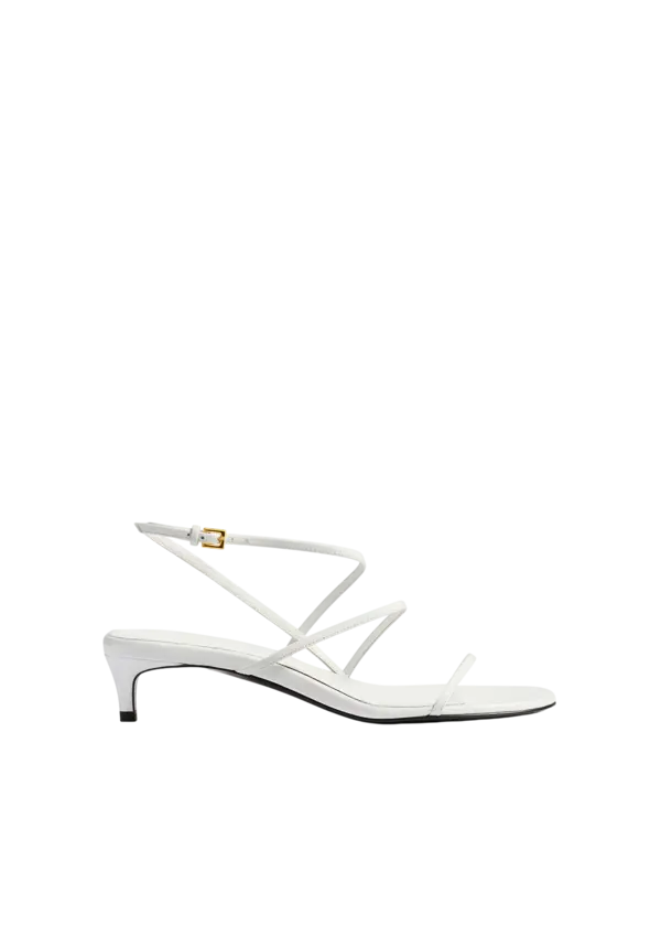 Khaite Loop Kitten Heel Sandal - Chalk