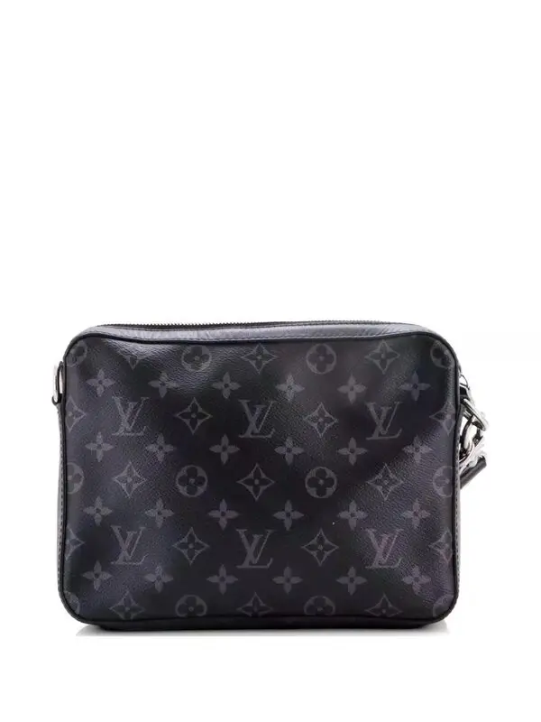 LOUIS VUITTON Trio Messenger Bag Reverse Monogram Eclipse Canvas - Black